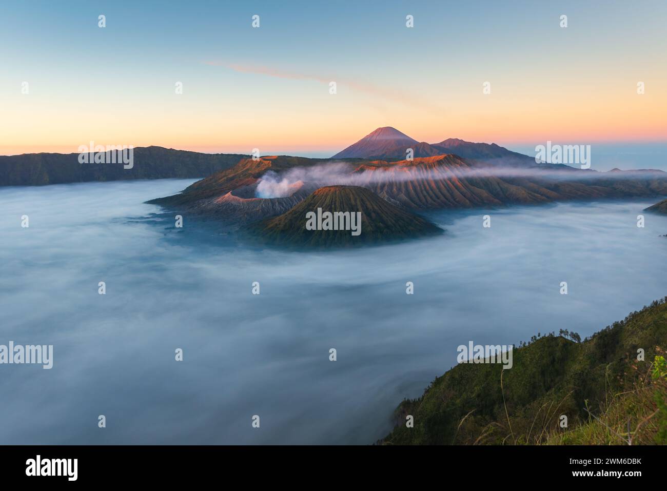 Beautiful sunrise over Mount Bromo, Indonesia Stock Photo - Alamy