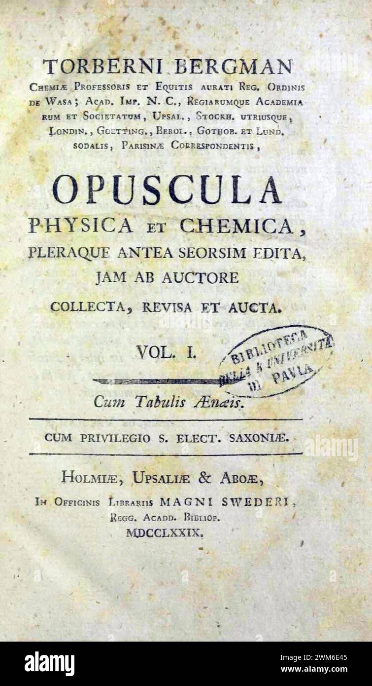 Torbern bergman hi-res stock photography and images - Alamy