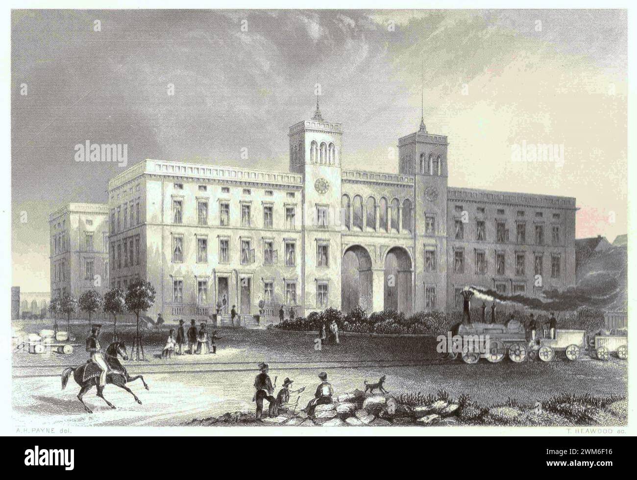Berlin Hamburger Bahnhof um 1850 Stock Photo - Alamy