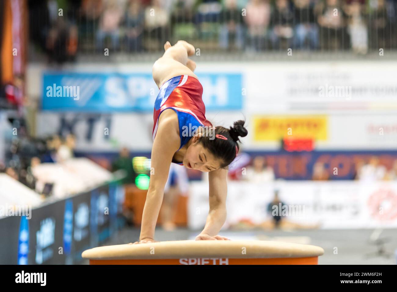 Cottbus, Germany. 24th Feb, 2024. Gymnastics: Olympic qualification ...