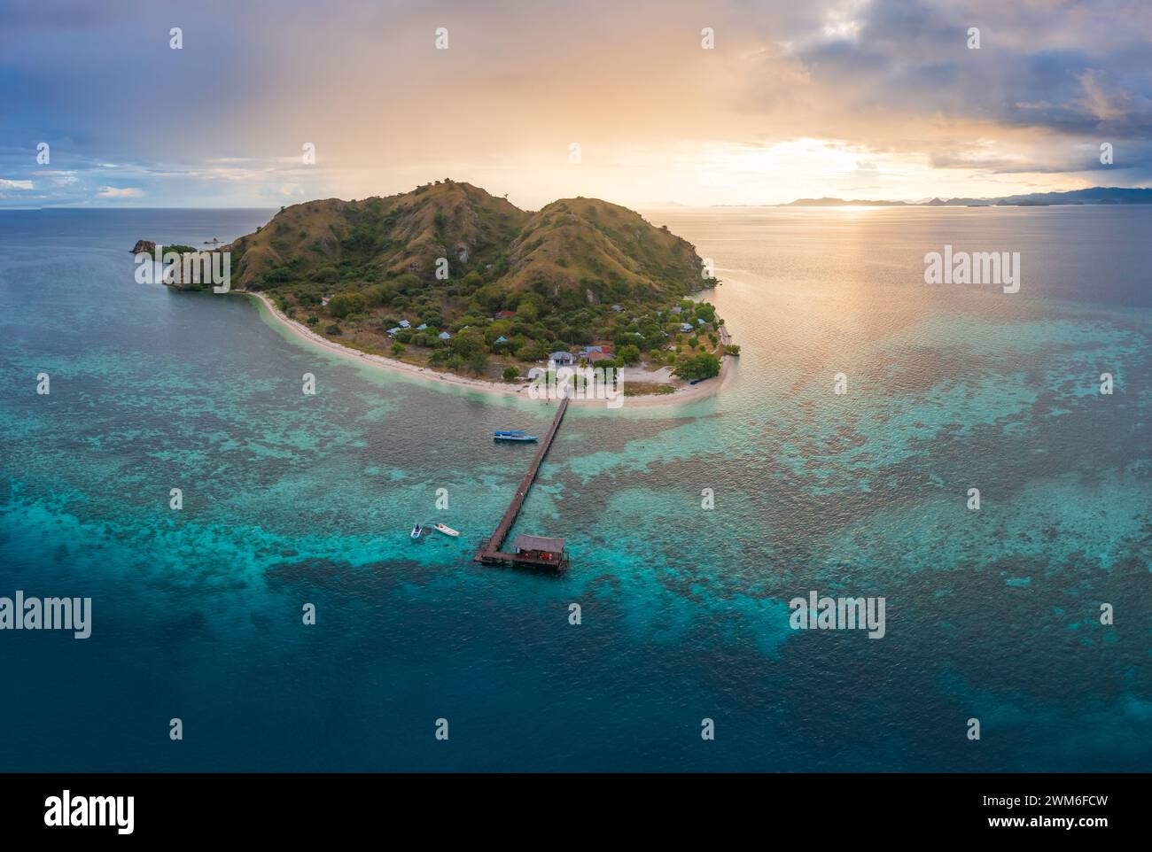 Aerial view of Komodo national park, Indonesia Stock Photo - Alamy