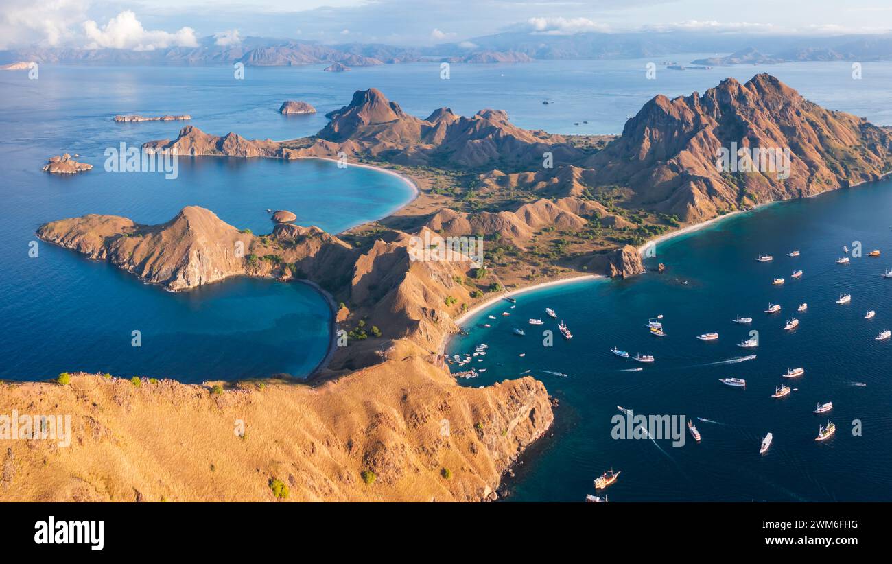 Aerial view of Komodo national park, Indonesia Stock Photo - Alamy