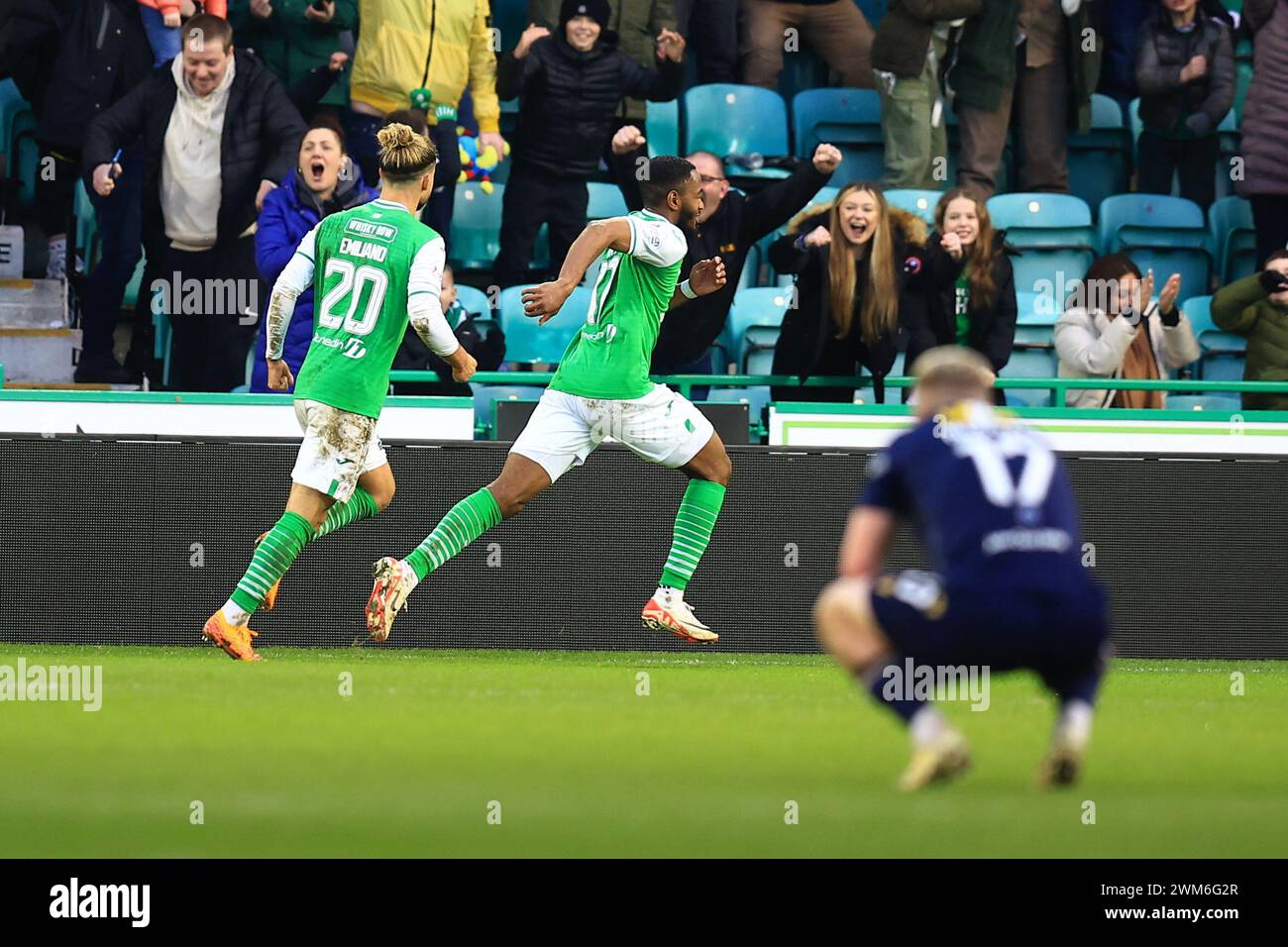 24th February 2024; Easter Road, Edinburgh, Scotland: Scottish Premiership Football, Hibernian ...
