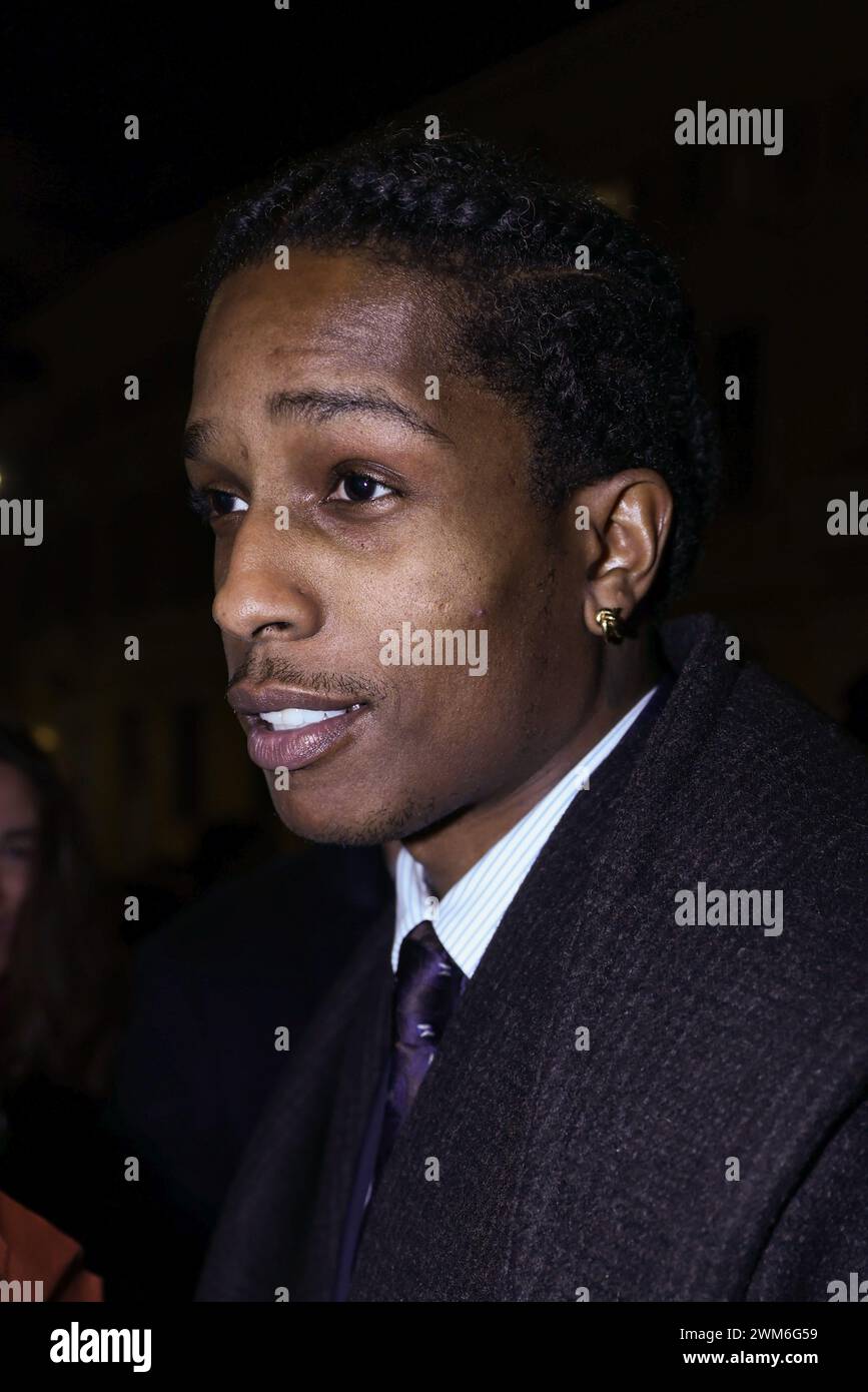 Milan, Italy. 23rd Feb, 2024. ASAP Rocky is attending the Milan Fashion ...