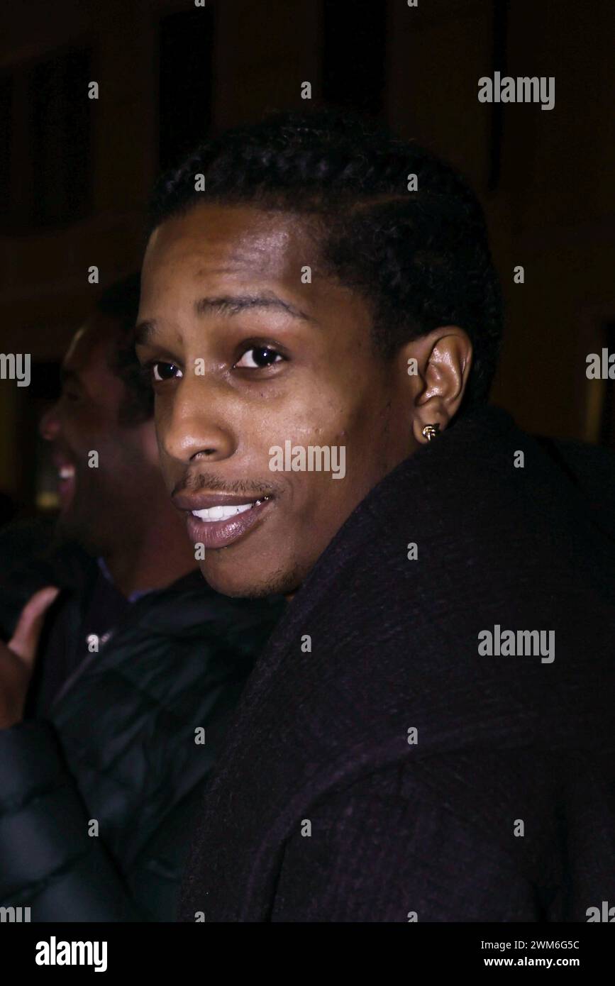 Milan, Italy. 23rd Feb, 2024. ASAP Rocky is attending the Milan Fashion ...