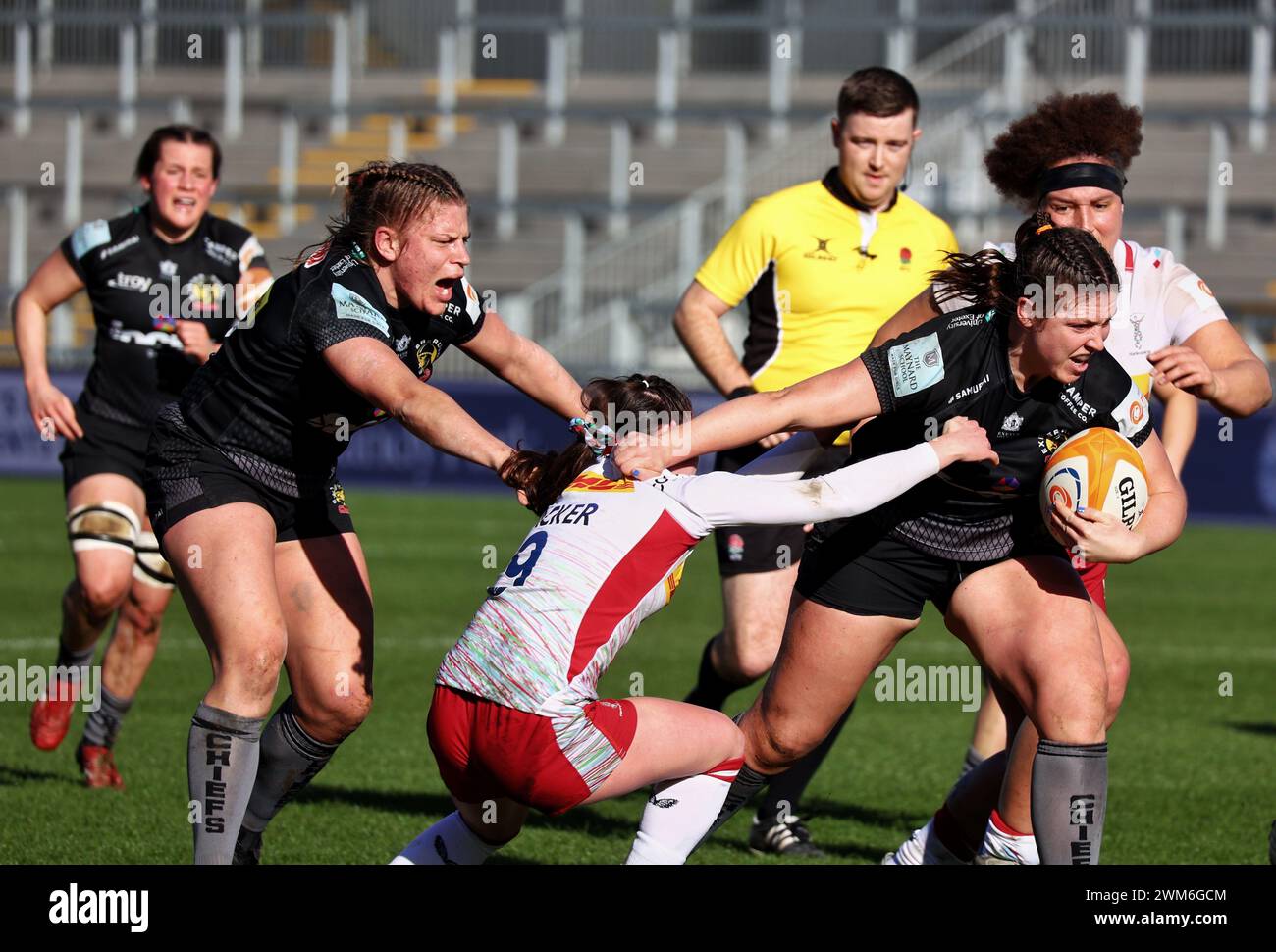 Exeter, Devon, UK. 24th Feb, 2024. Allianz Premiership Women's Rugby ...
