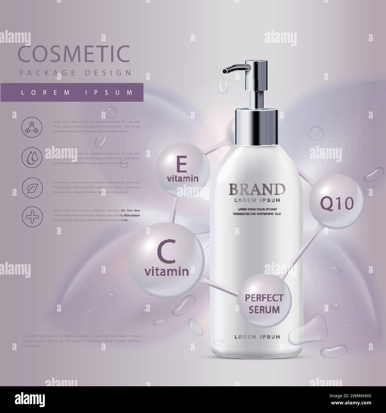 Skin product poster Stock Vector Images - Alamy