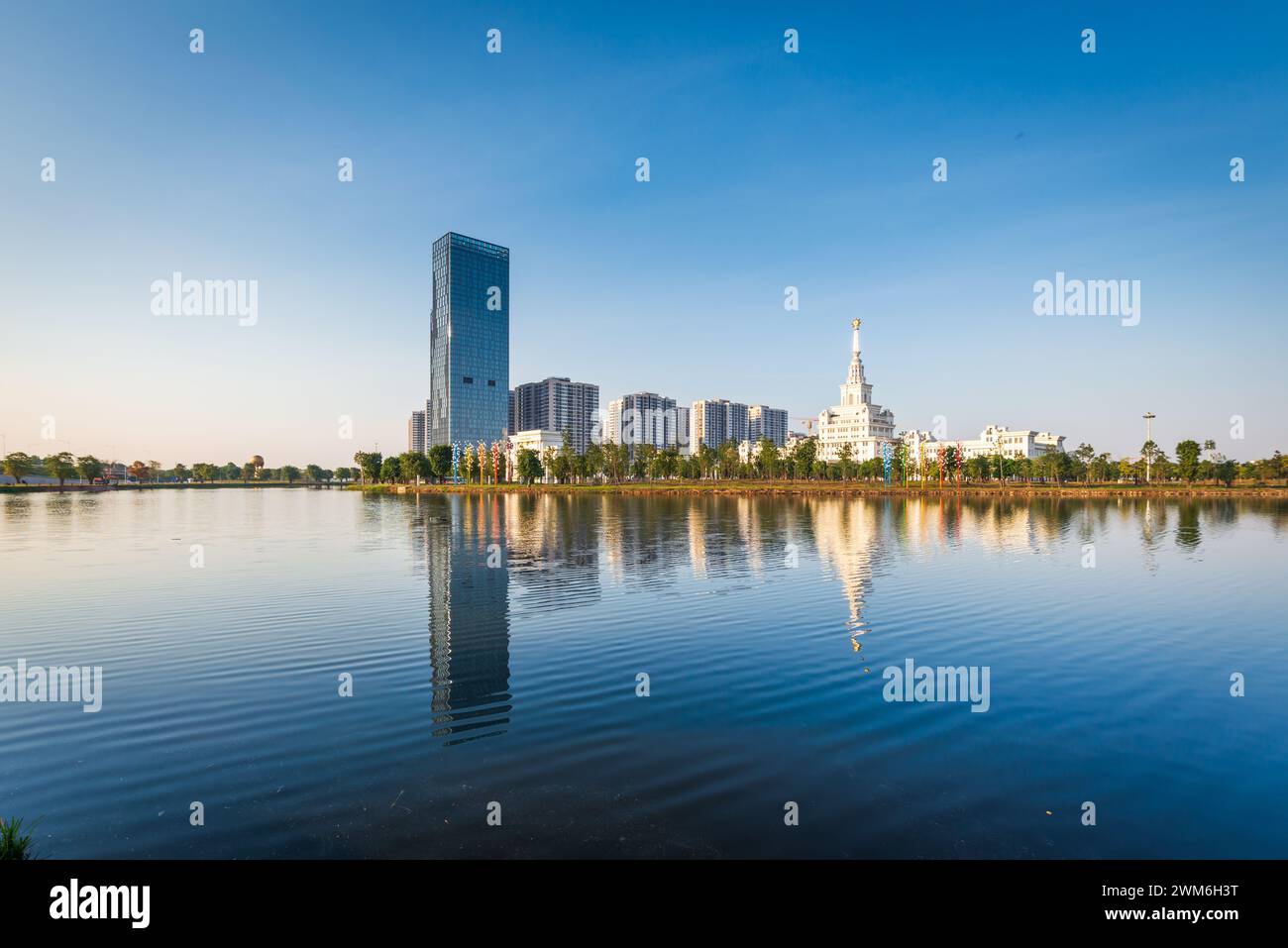 Technopark tower glass building in Vinhomes Ocean Park in Hanoi Stock ...
