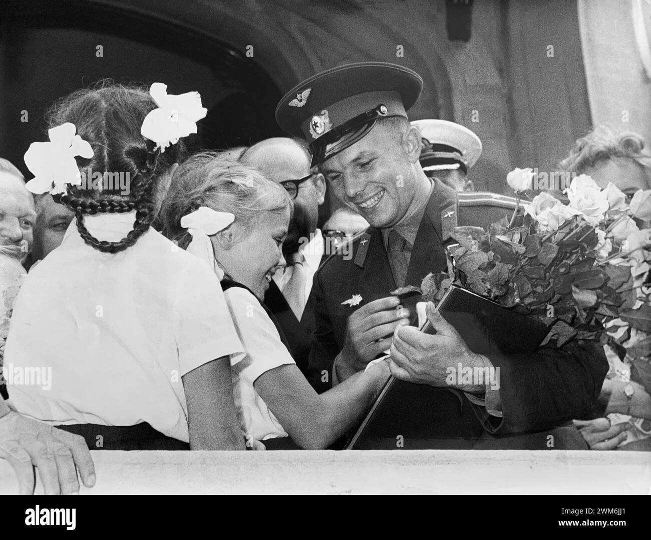 First Man in Space Major YURI GAGARIN outside the Russian Embassy in ...