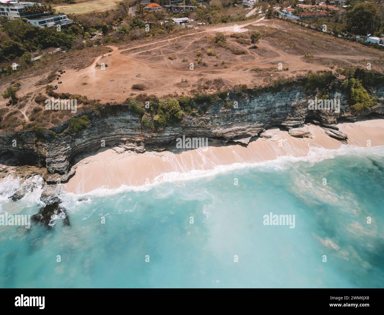 Aerial view at the Cliffs of Dreamland Bali, showing the soon to be ...