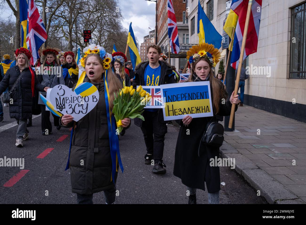 Thousands March from Marble Arch to Trafalgar Square to commemorate the ...