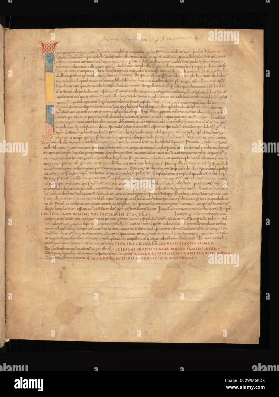 Cod. 9, f. 2r – Hrabanus Maurus, Liber de Laudibus Sanctae Crucis Stock ...