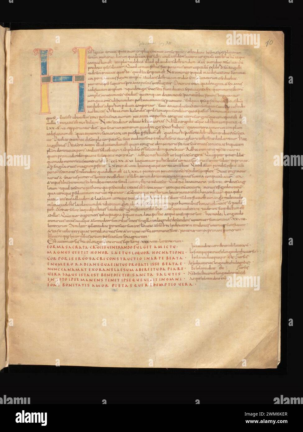 Cod. 9, f. 10r – Hrabanus Maurus, Liber de Laudibus Sanctae Crucis ...