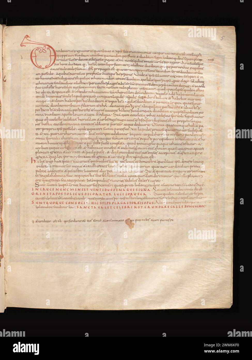 Cod. 9, f. 5r – Hrabanus Maurus, Liber de Laudibus Sanctae Crucis Stock ...
