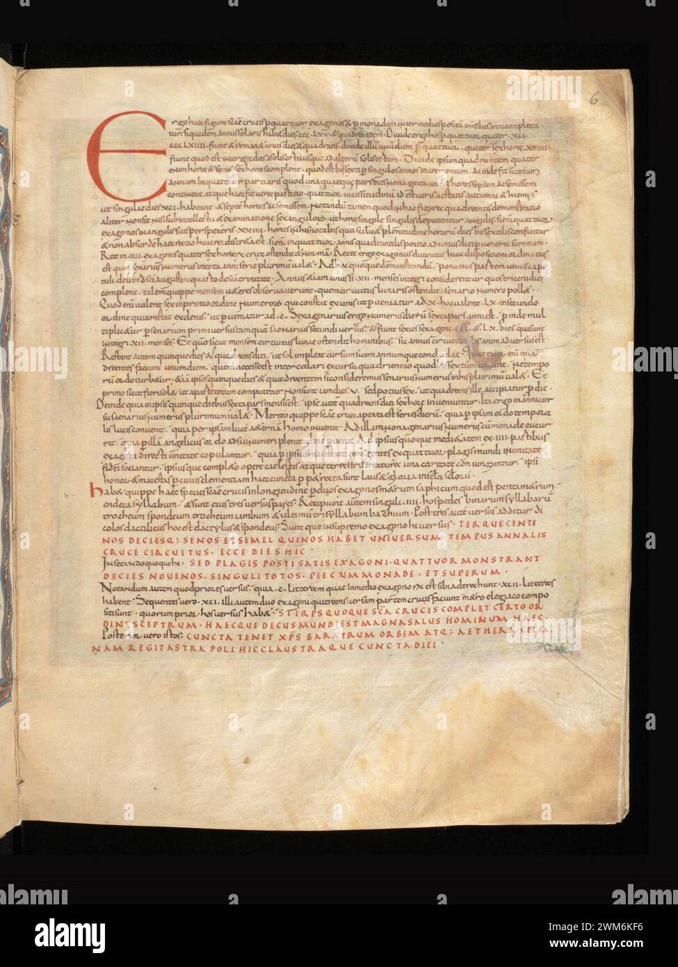 Cod. 9, f. 6r – Hrabanus Maurus, Liber de Laudibus Sanctae Crucis Stock ...