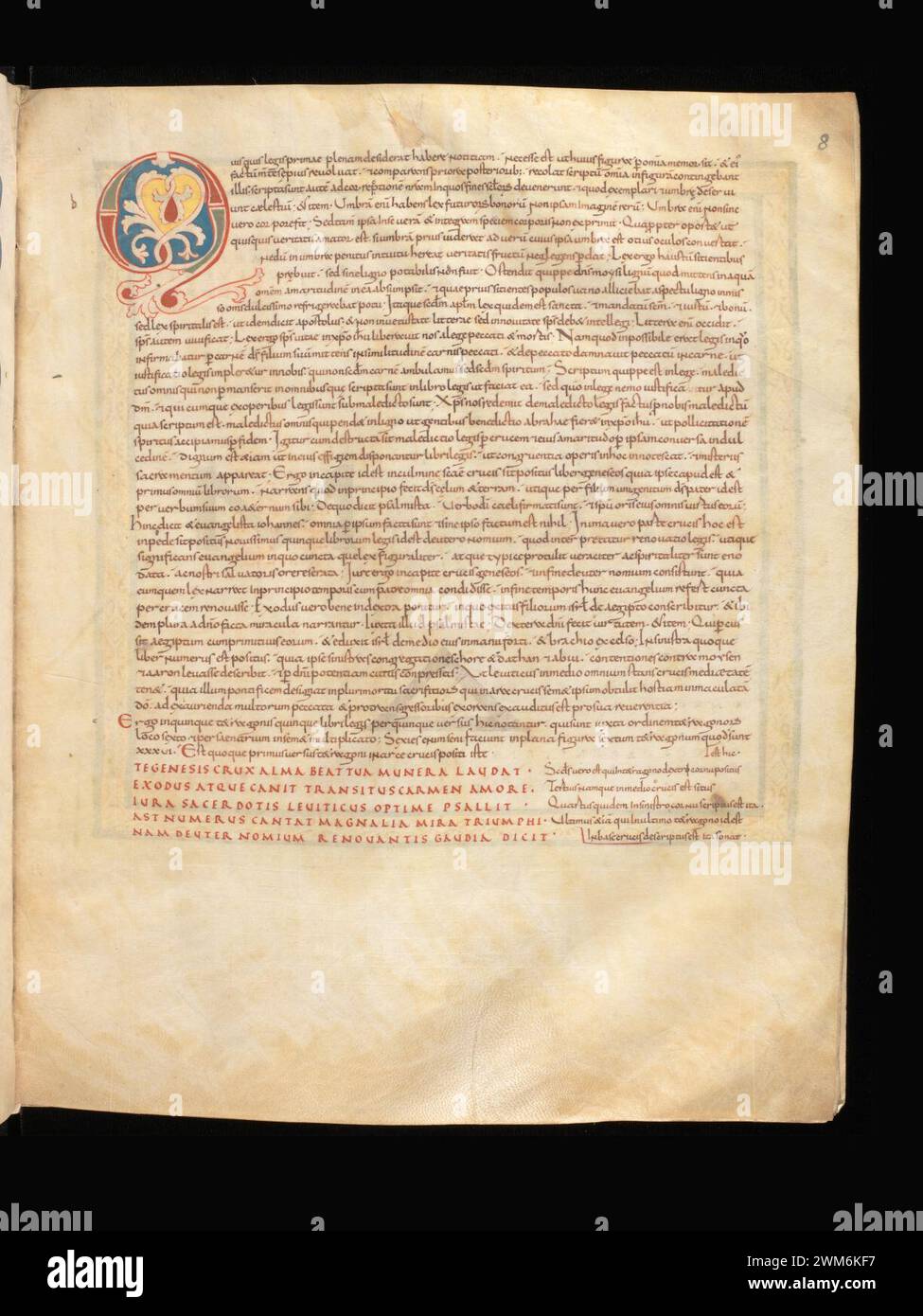 Cod. 9, f. 8r – Hrabanus Maurus, Liber de Laudibus Sanctae Crucis Stock ...