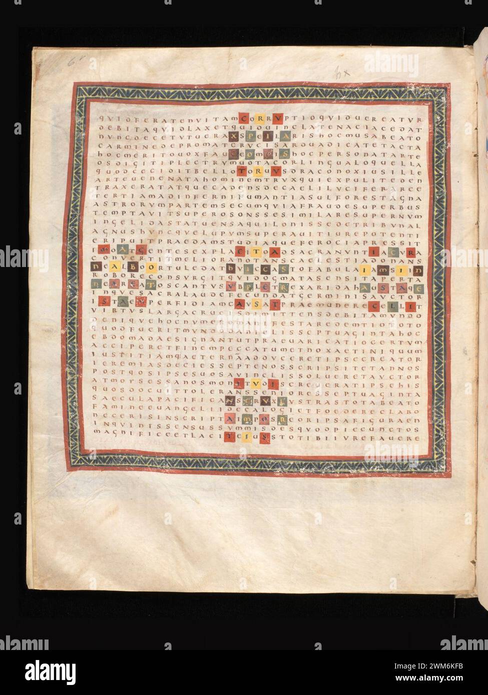 Cod. 9, f. 6v – Hrabanus Maurus, Liber de Laudibus Sanctae Crucis Stock ...