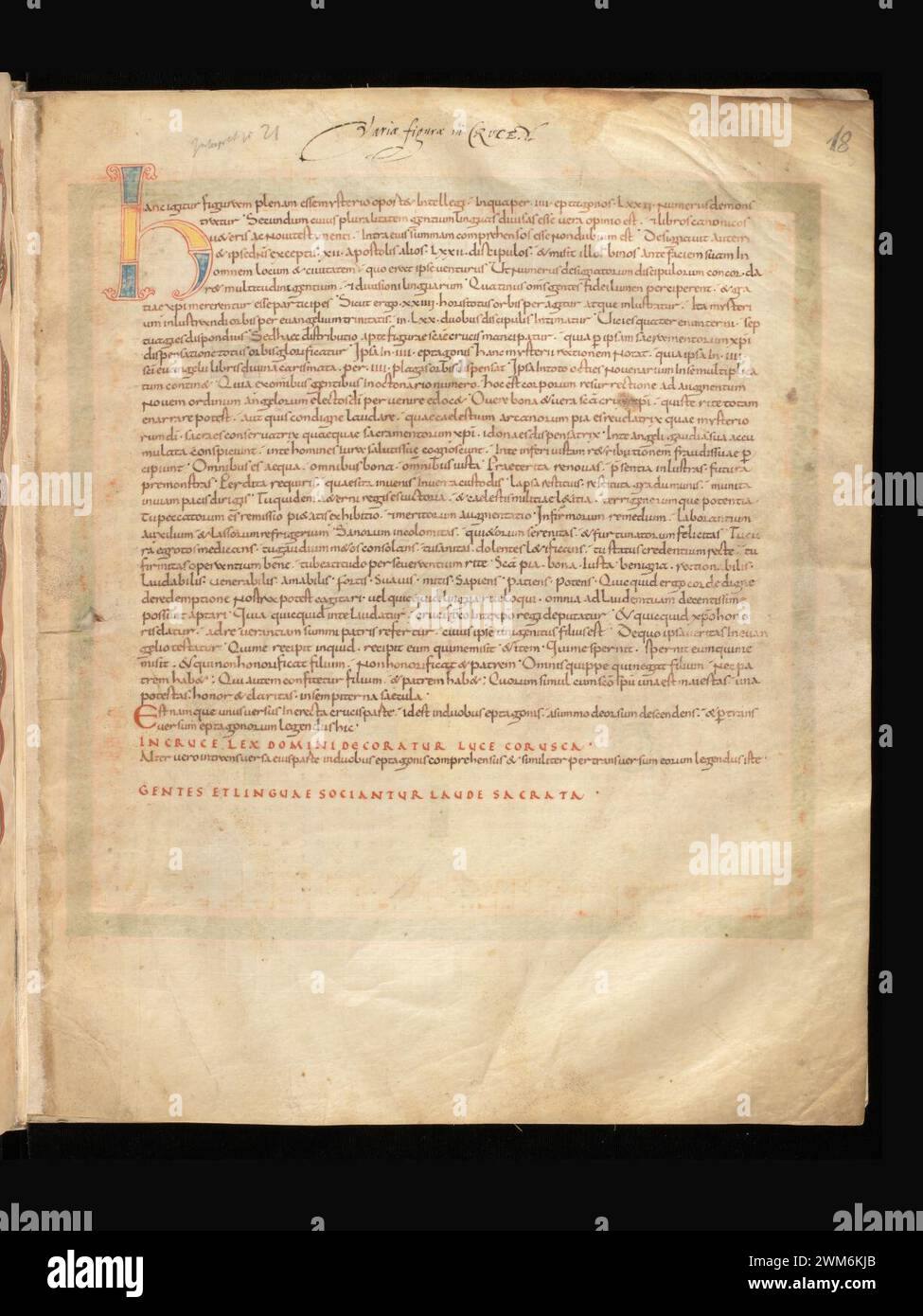 Cod. 9, f. 18r – Hrabanus Maurus, Liber de Laudibus Sanctae Crucis ...