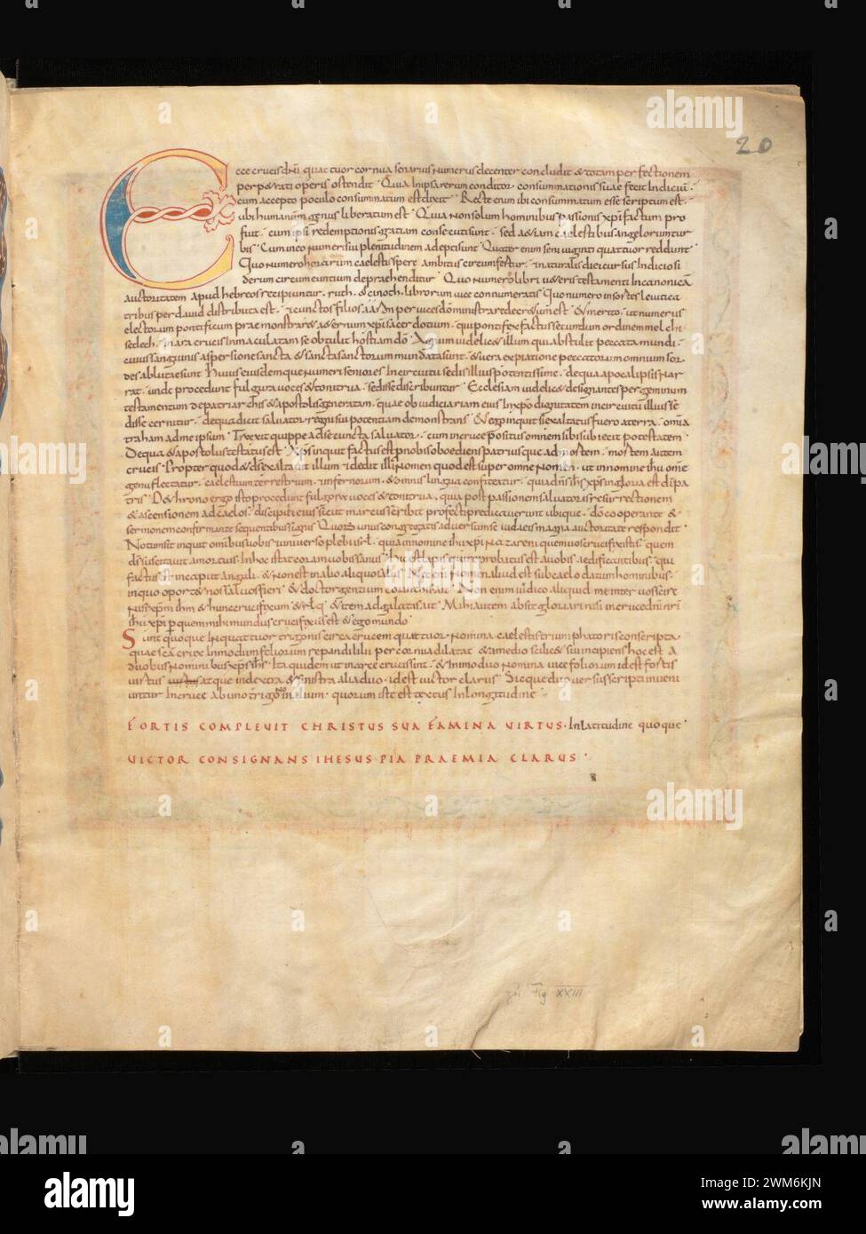 Cod. 9, f. 20r – Hrabanus Maurus, Liber de Laudibus Sanctae Crucis ...
