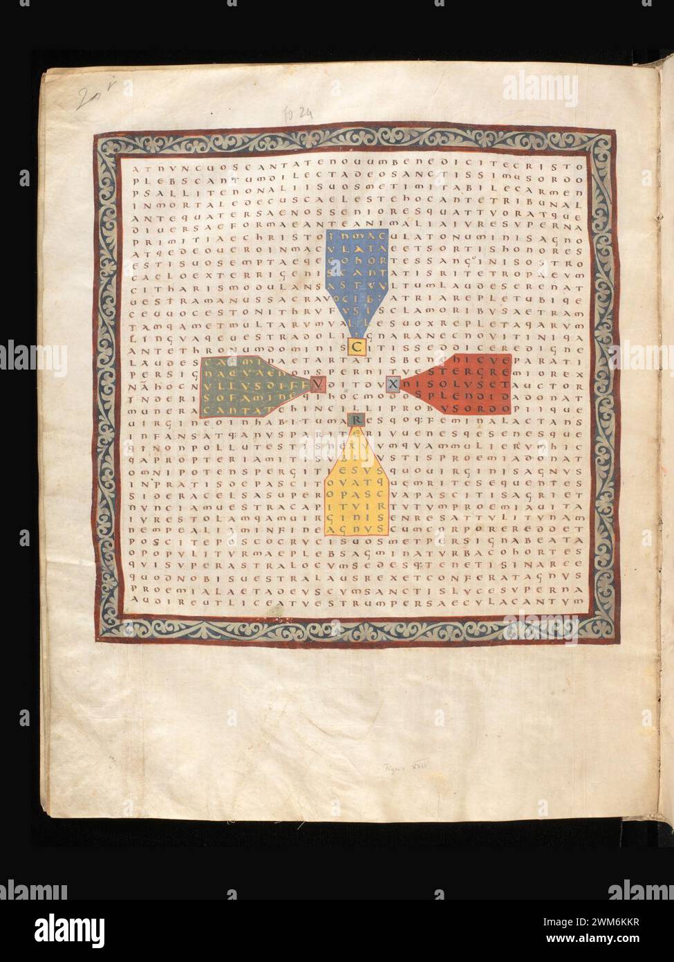 Cod. 9, f. 20v – Hrabanus Maurus, Liber de Laudibus Sanctae Crucis ...