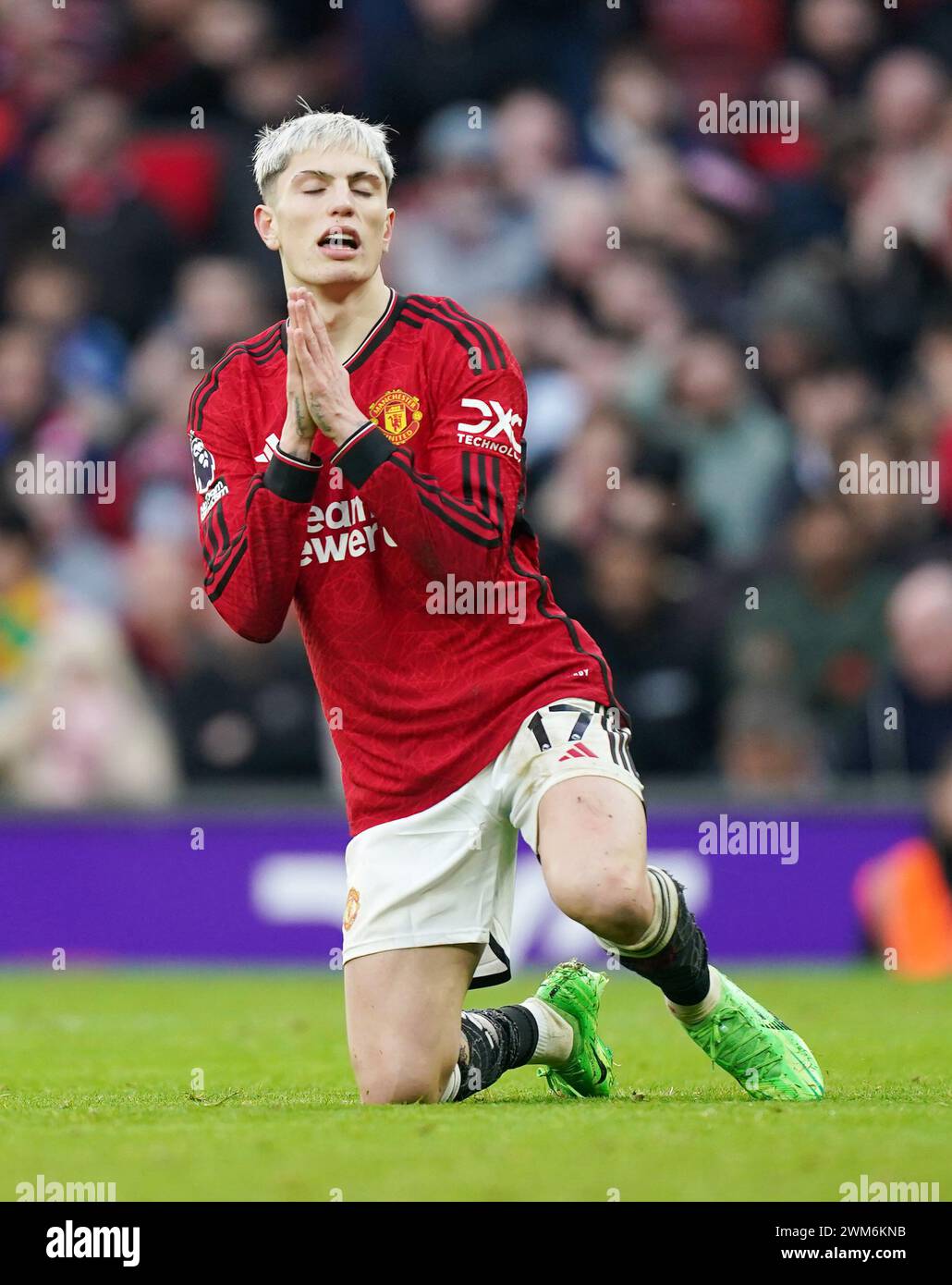 Manchester United's Alejandro Garnacho during the Premier League match ...