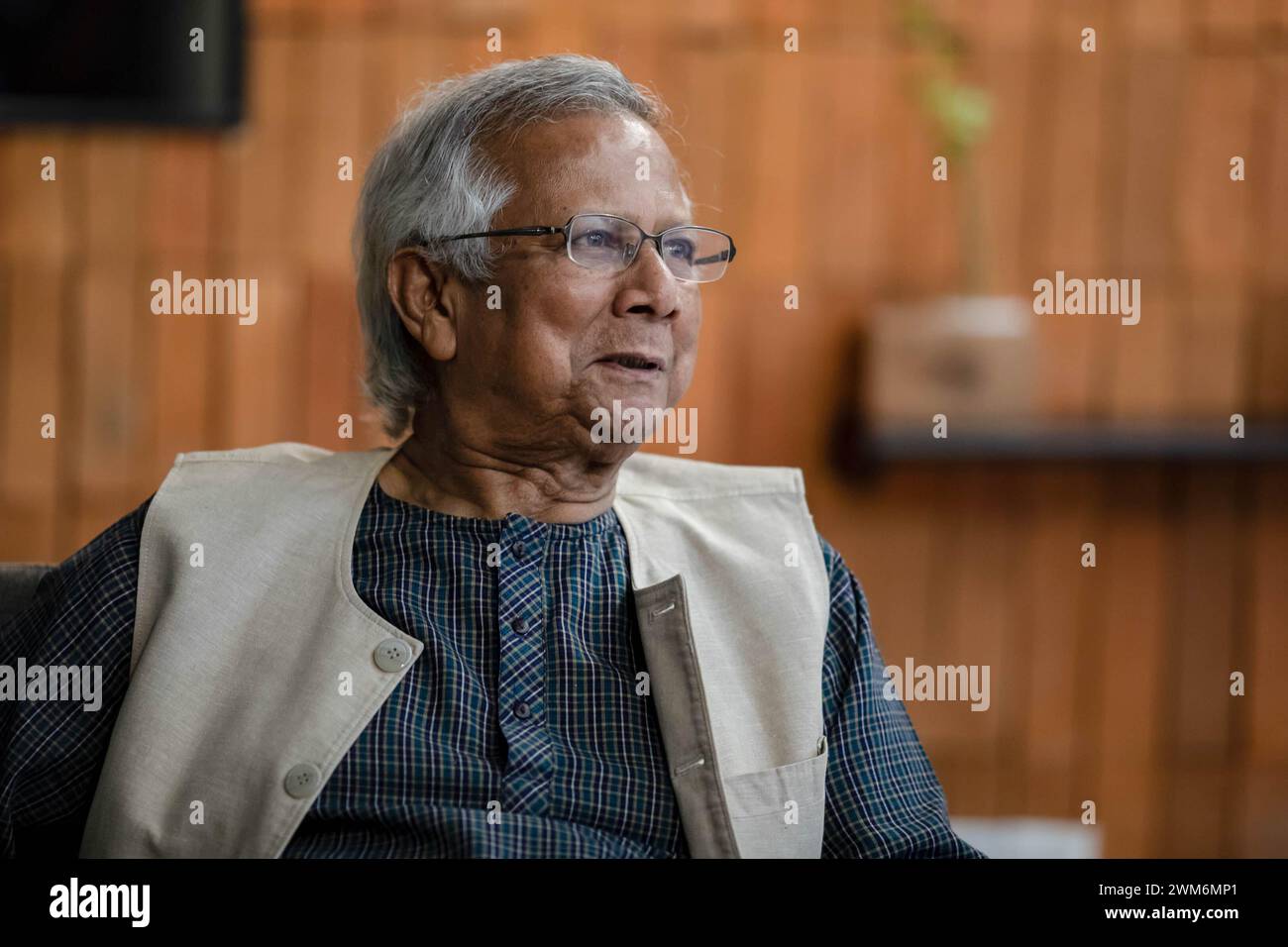 Dr Muhammad Yunus poses for photos during a portrait session at Yunus ...