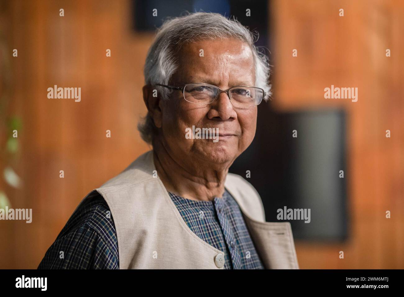 Dr Muhammad Yunus poses for photos during a portrait session at Yunus ...