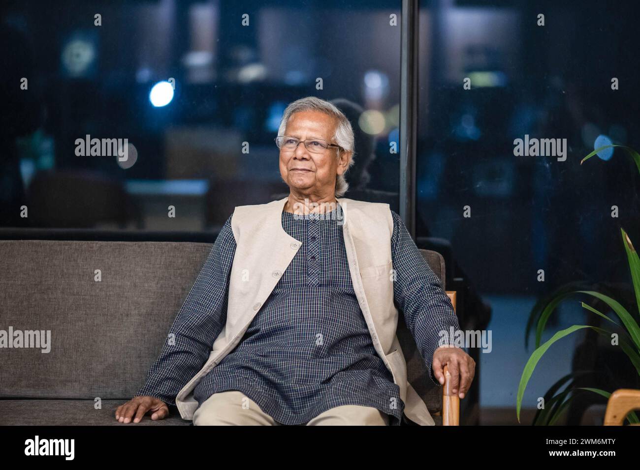 Dr Muhammad Yunus poses for photos during a portrait session at Yunus ...