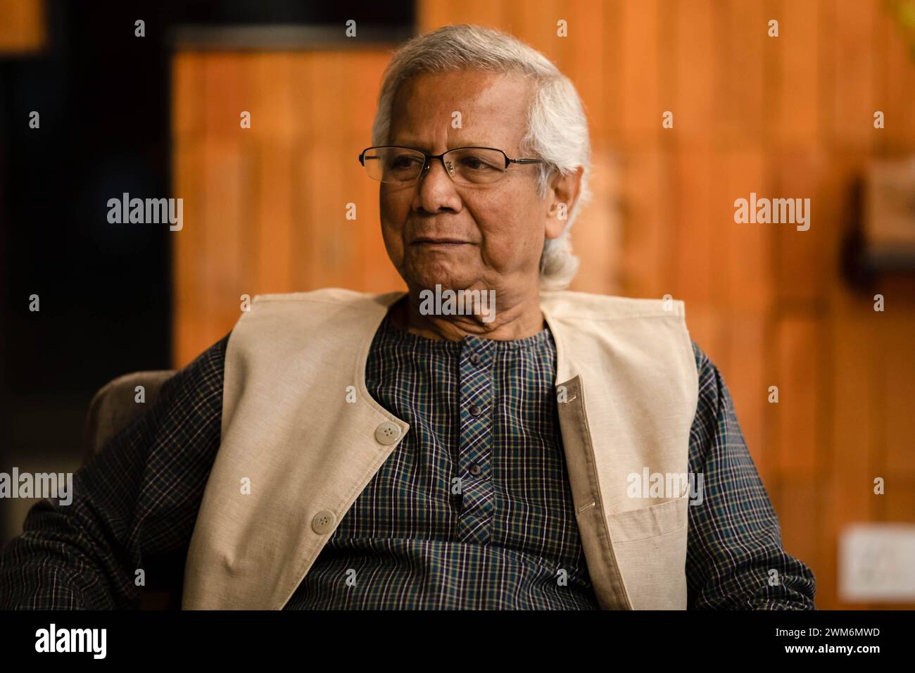 Dr Muhammad Yunus poses for photos during a portrait session at Yunus ...