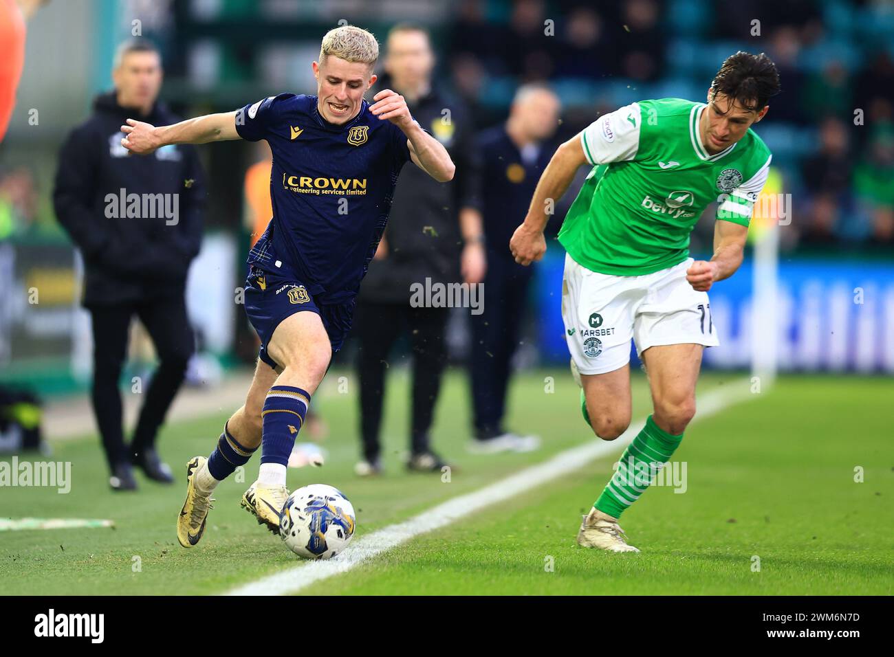 24th February 2024; Easter Road, Edinburgh, Scotland: Scottish Premiership Football, Hibernian ...