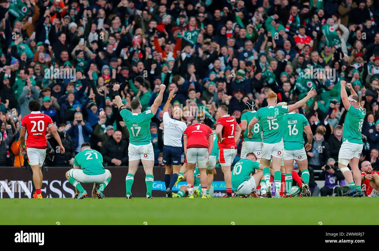 24th February 2024; Aviva Stadium, Dublin, Ireland: Six Nations ...