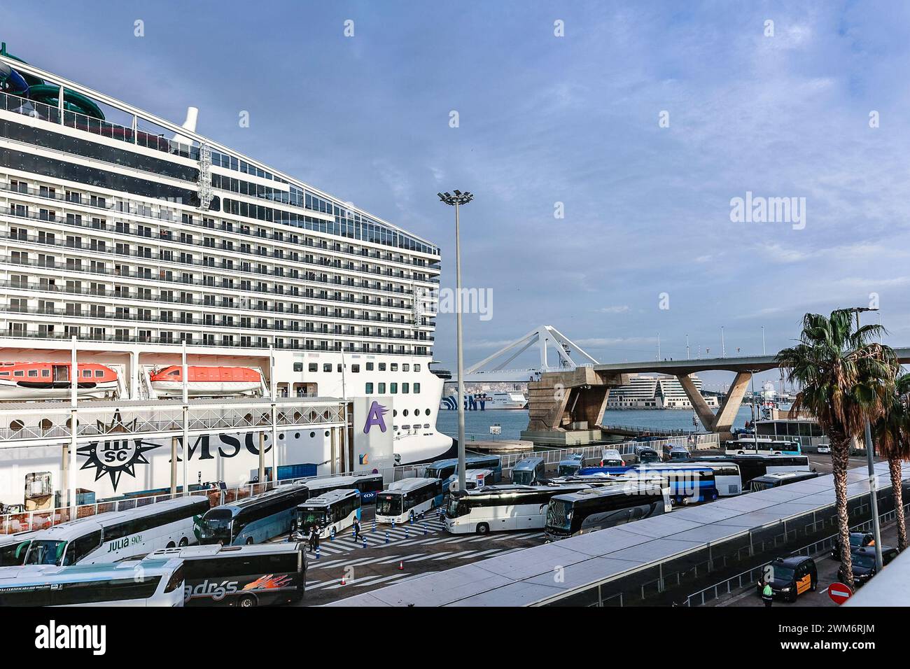 Barcelona, Spain - December 1, 2023: View of MSC WORLD EUROPA cruise ...
