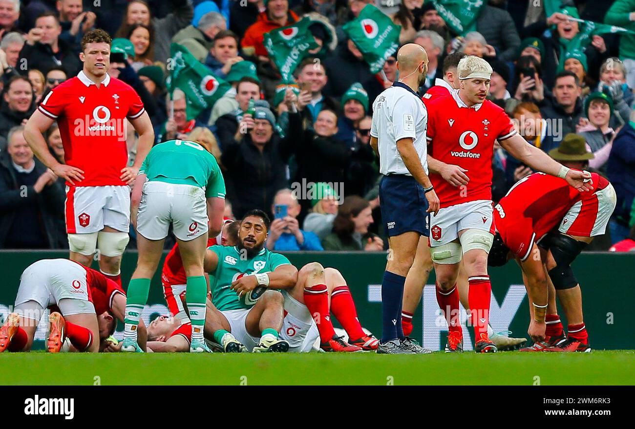 24th February 2024; Aviva Stadium, Dublin, Ireland: Six Nations ...