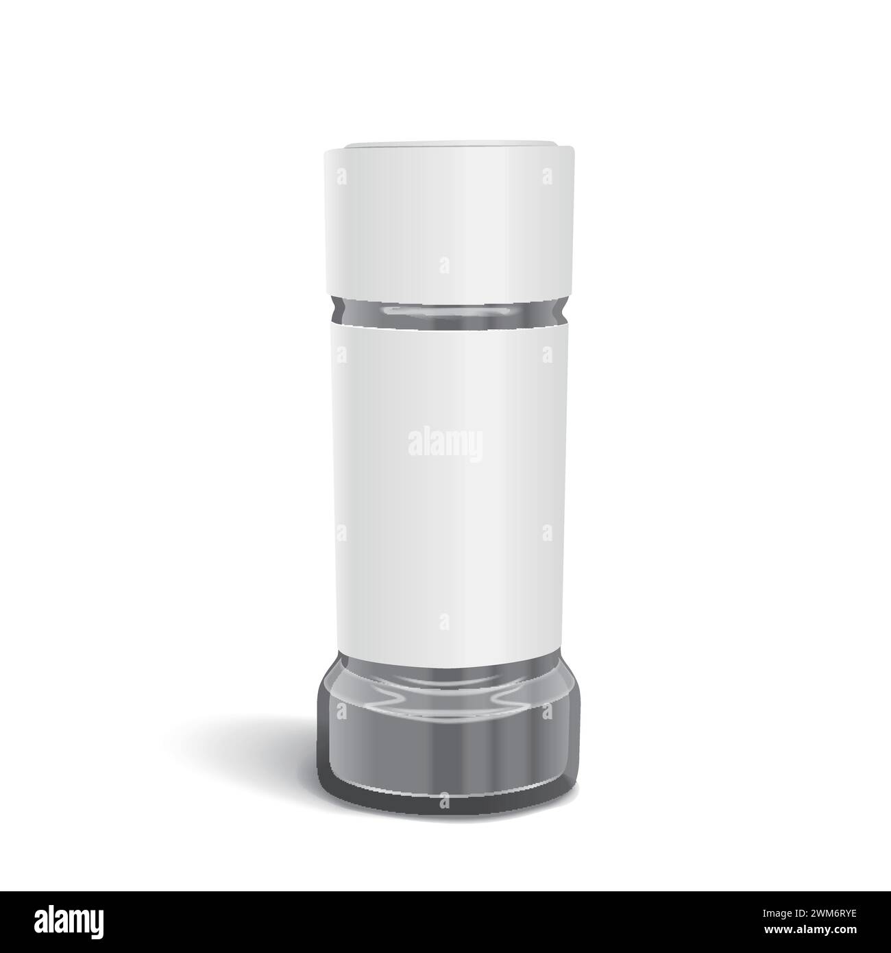 blank glass salt and pepper shakers on white background Stock Vector ...