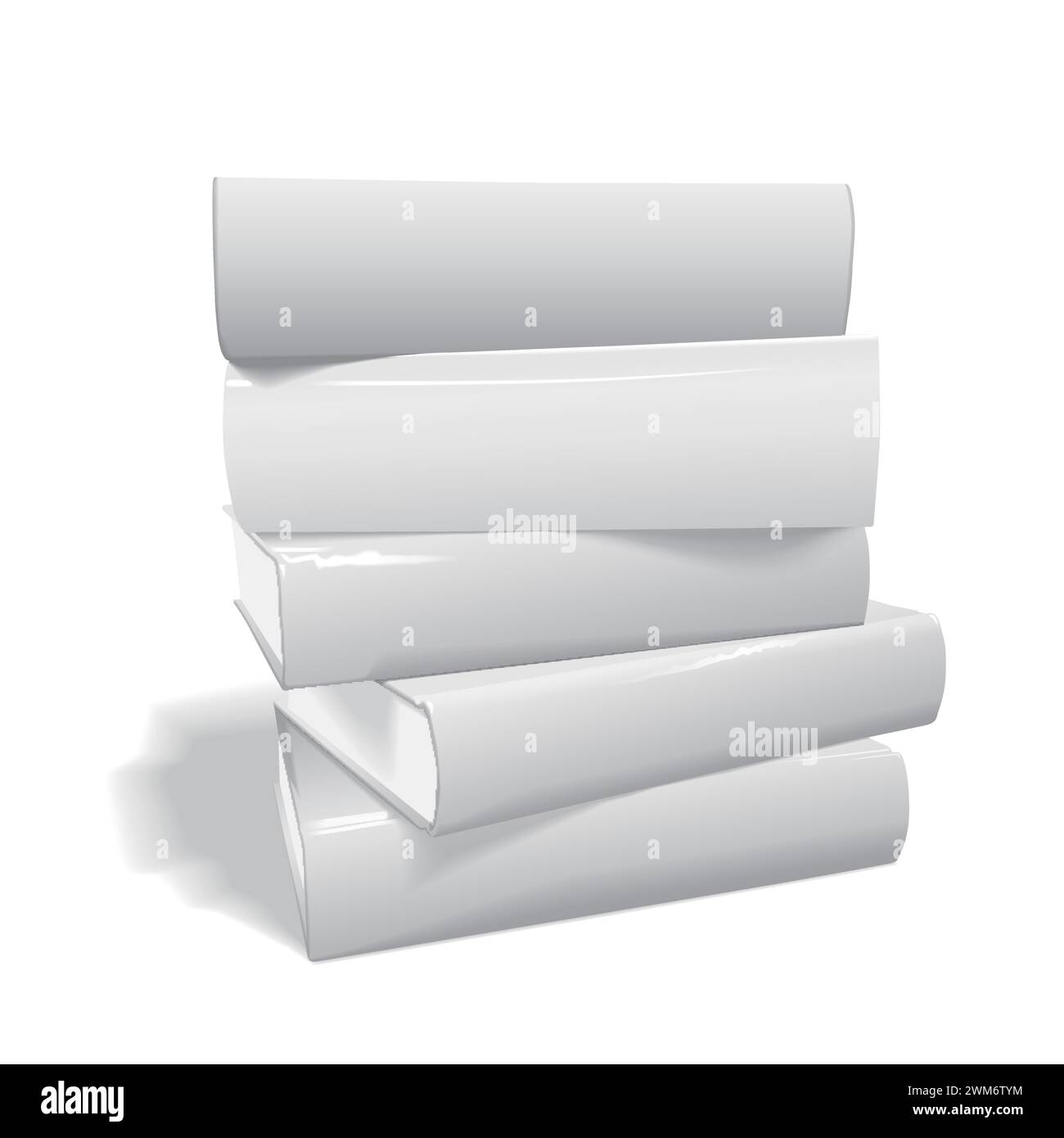 stack of blank books on white background Stock Vector Image & Art - Alamy