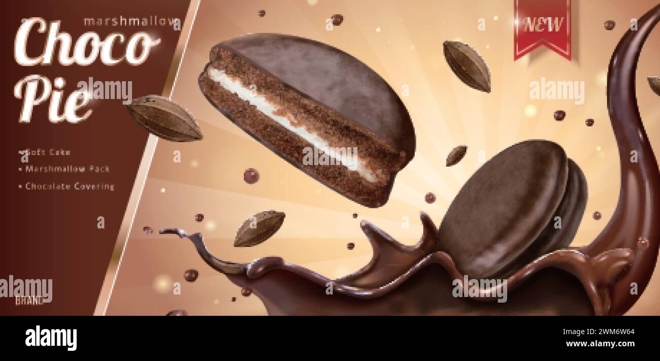 Marshmallow chocolate sauce Stock Vector Images - Alamy