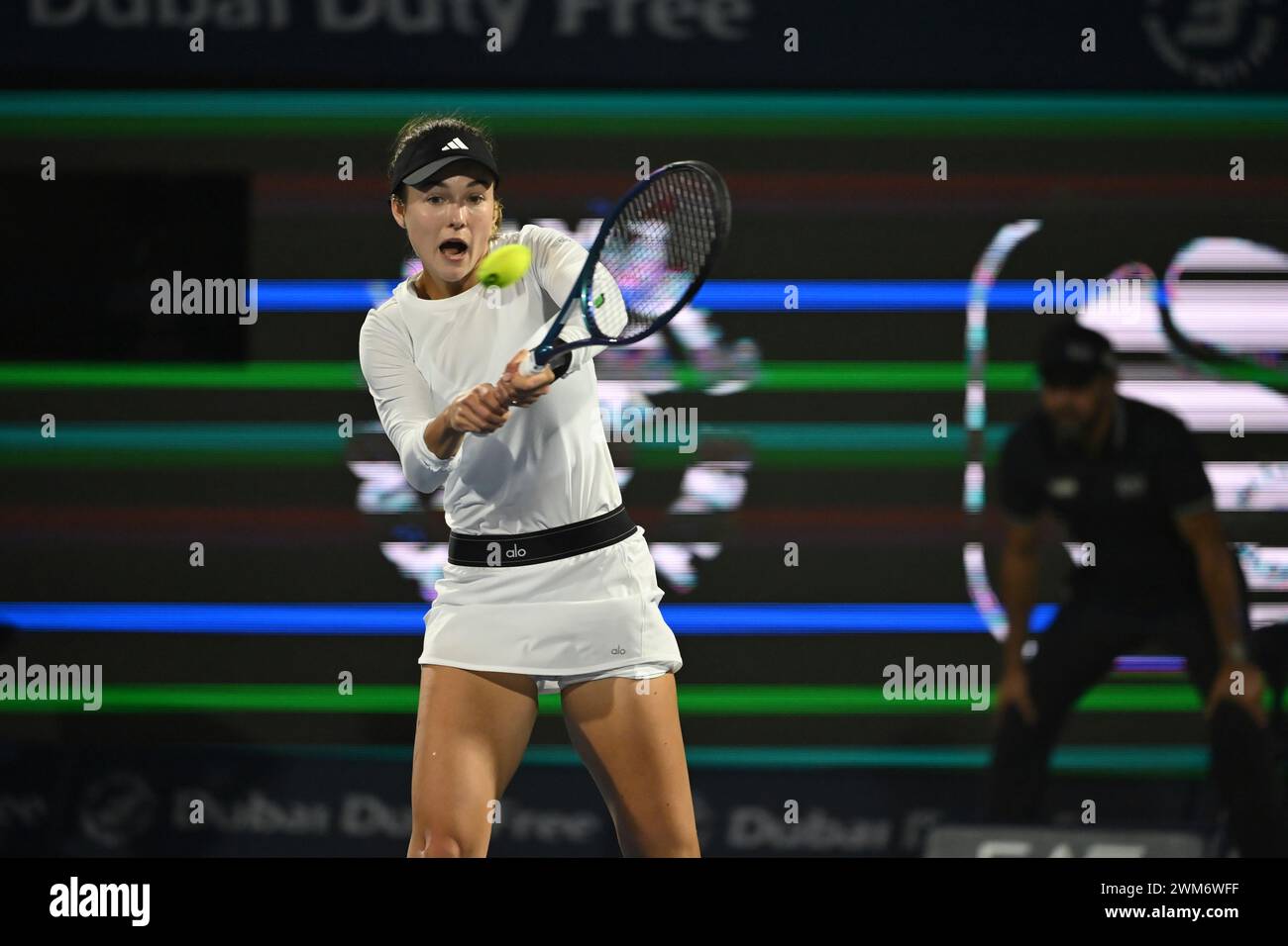 DUBAI, UAE, 24th February 2024. Action from the WTA Finals match of the ...