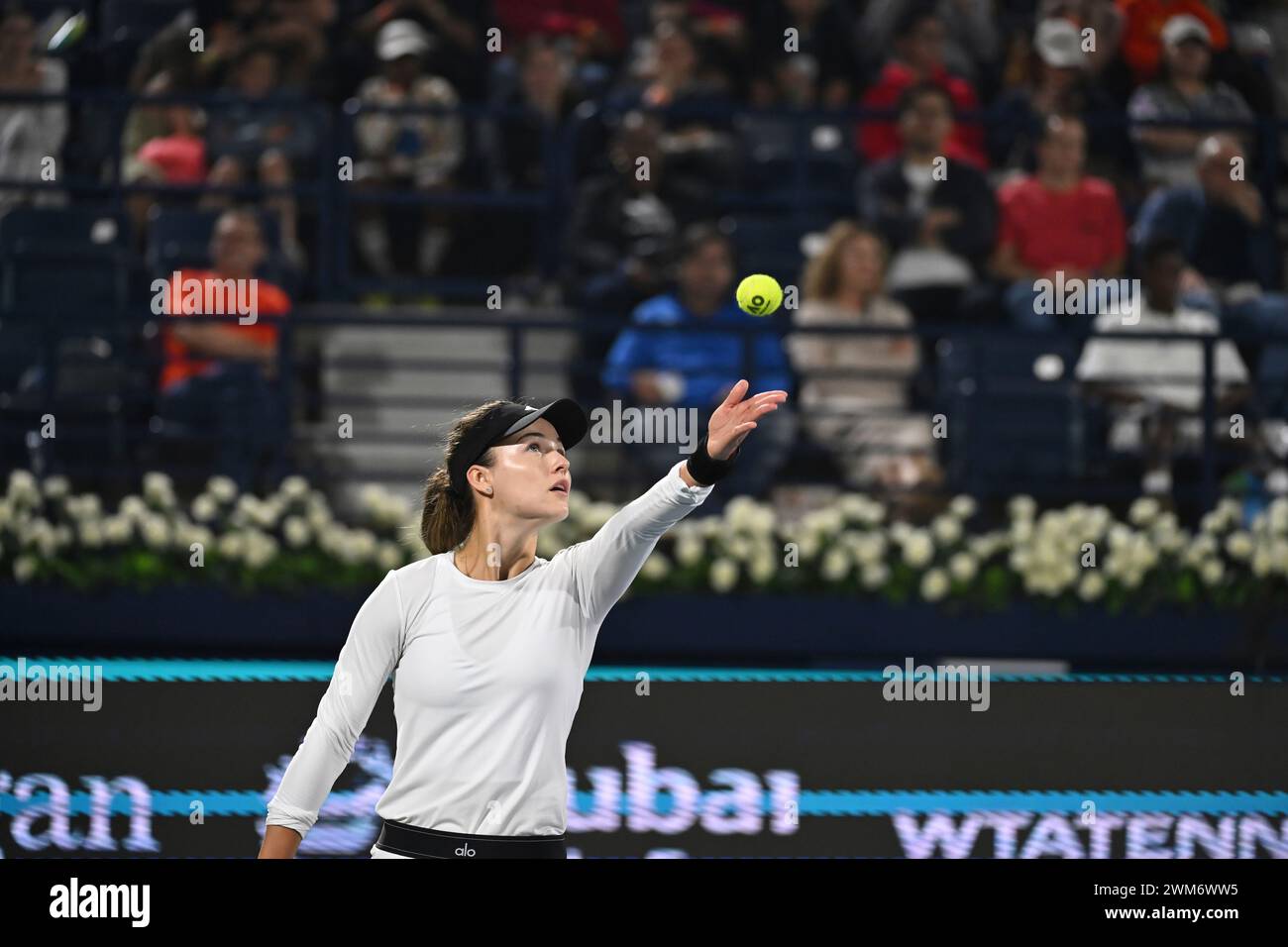 DUBAI, UAE, 24th February 2024. Action from the WTA Finals match of the ...