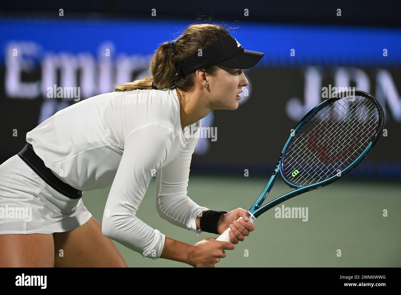 DUBAI, UAE, 24th February 2024. Action from the WTA Finals match of the ...
