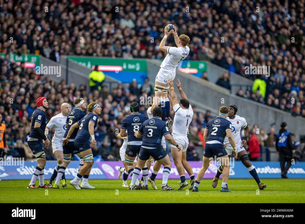 Edinburgh, UK. 24th February 2024; Murrayfield Stadium, Edinburgh ...