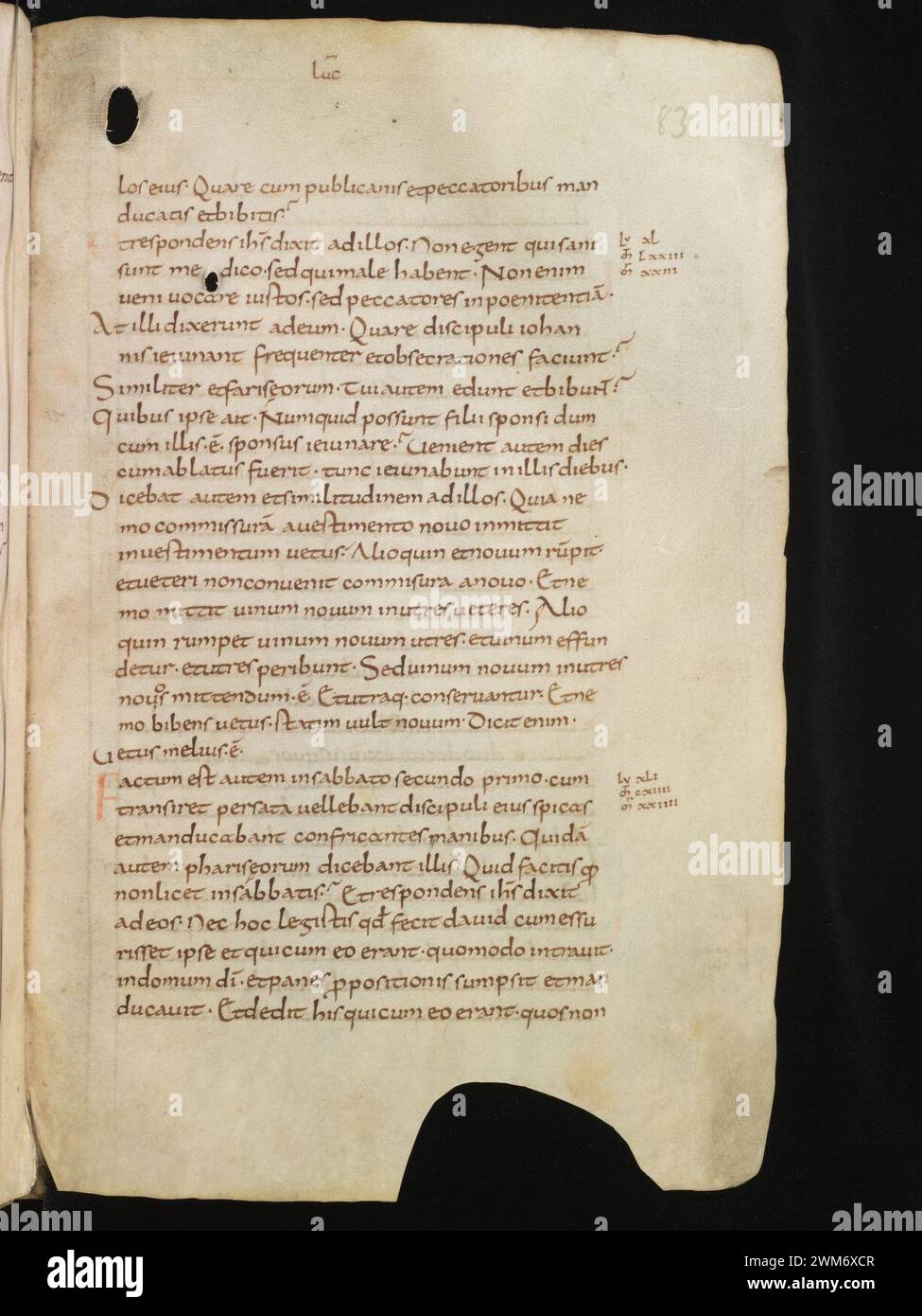 Cod. 85, f. 83r – Biblia Latina (Vulgata Evangelia Stock Photo - Alamy