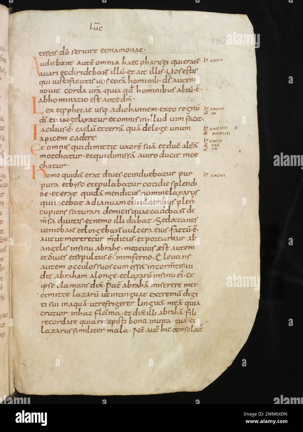 Cod. 85, f. 103r – Biblia Latina (Vulgata Evangelia Stock Photo - Alamy