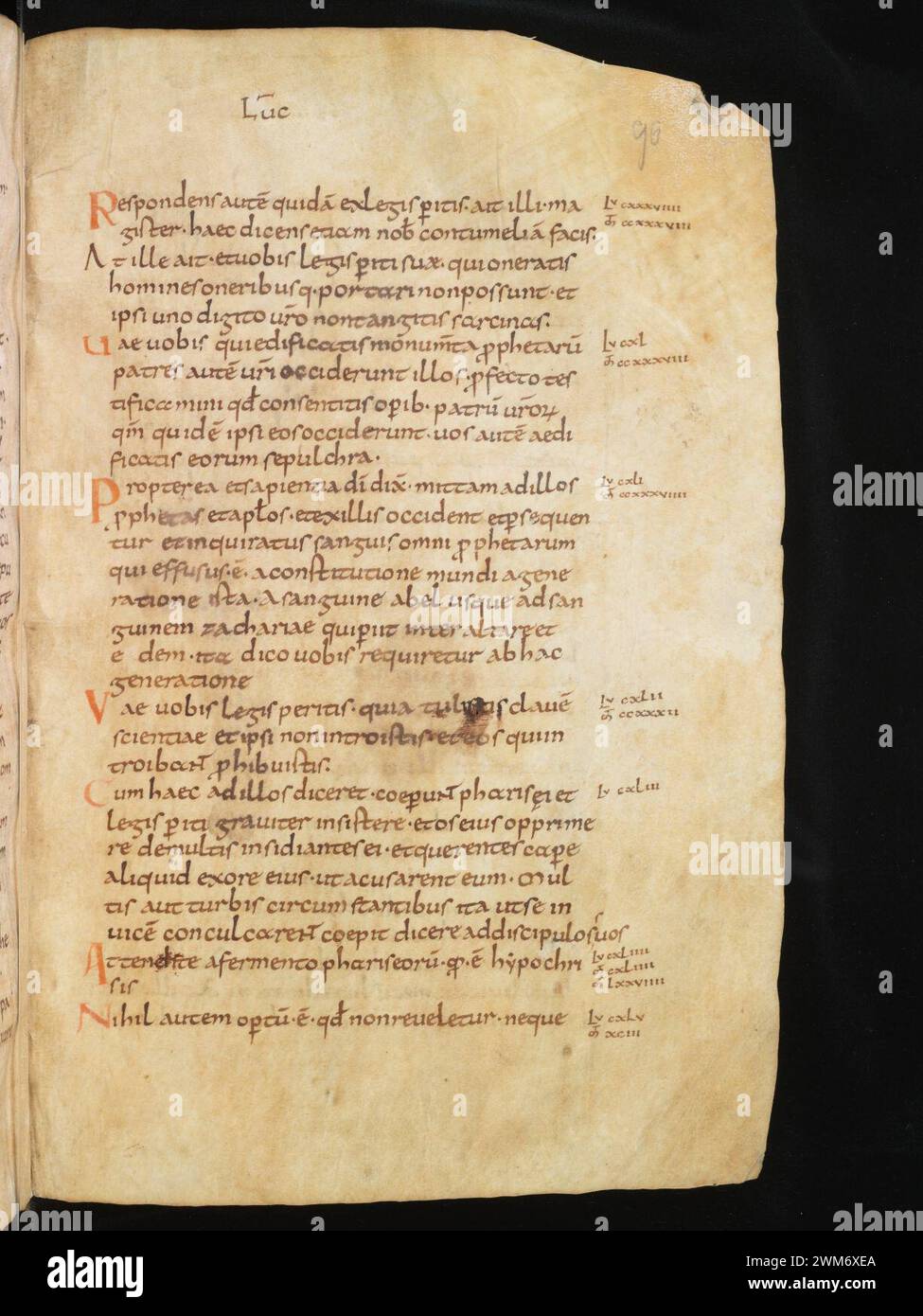 Cod. 85, f. 96r – Biblia Latina (Vulgata Evangelia Stock Photo - Alamy