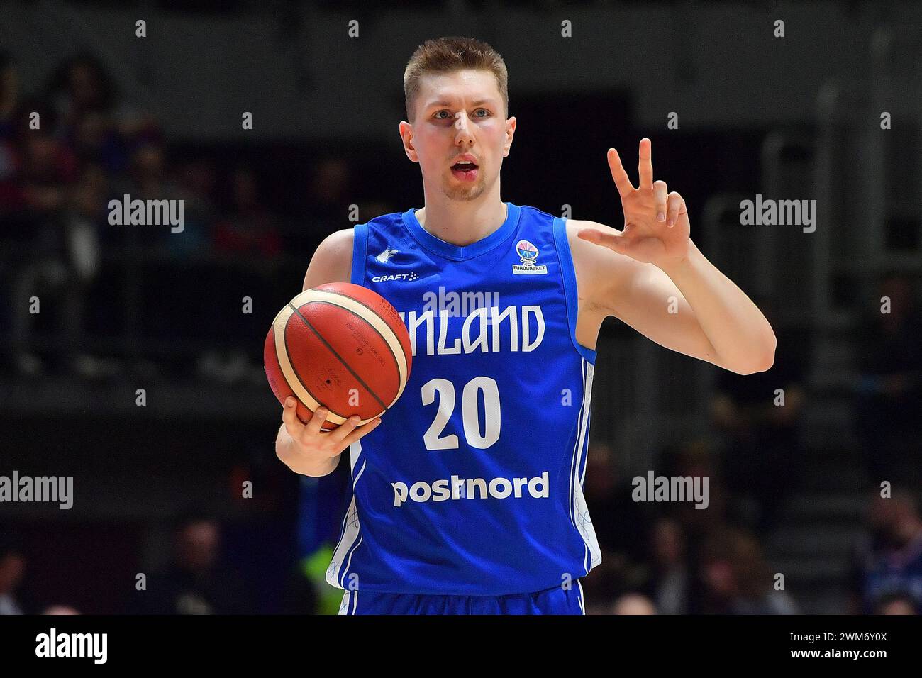 Belgrade, Serbia, 23 February, 2023. Alexander Madsen of Finland ...