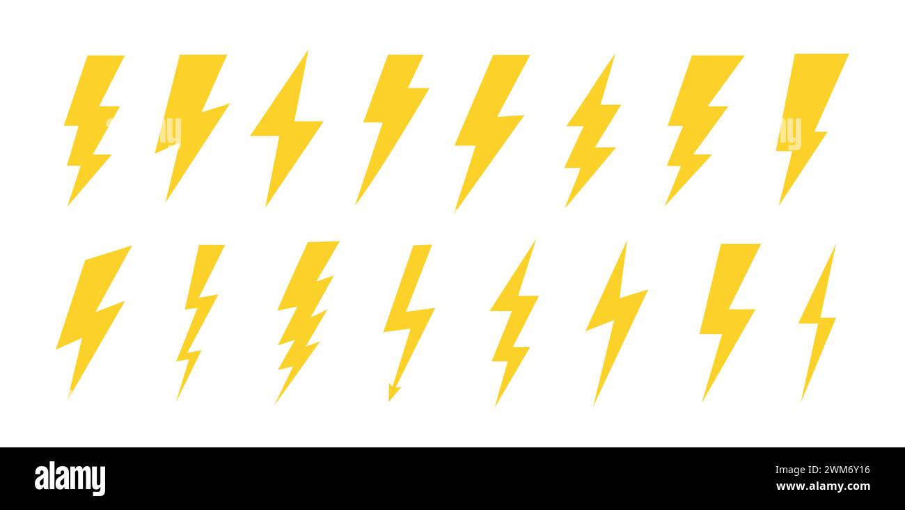 Lightning bolt silhouette Cut Out Stock Images & Pictures - Alamy