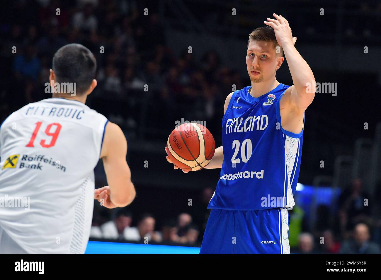 Belgrade, Serbia, 23 February, 2023. Alexander Madsen of Finland ...