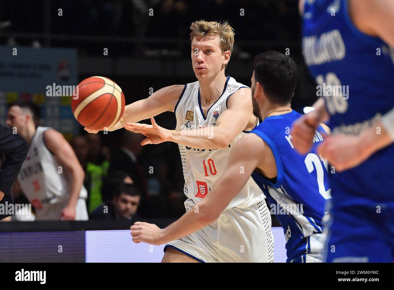 Belgrade, Serbia, 23 February, 2023. Ognjen Jaramaz of Serbia in action ...