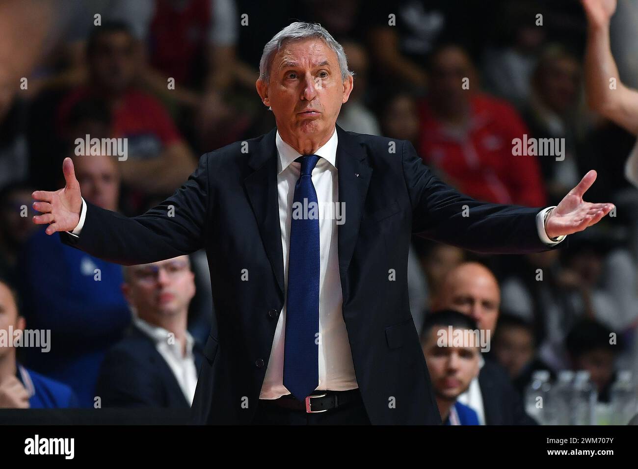 Belgrade, Serbia, 23 February, 2023. Head Coach Svetislav Pesic of ...