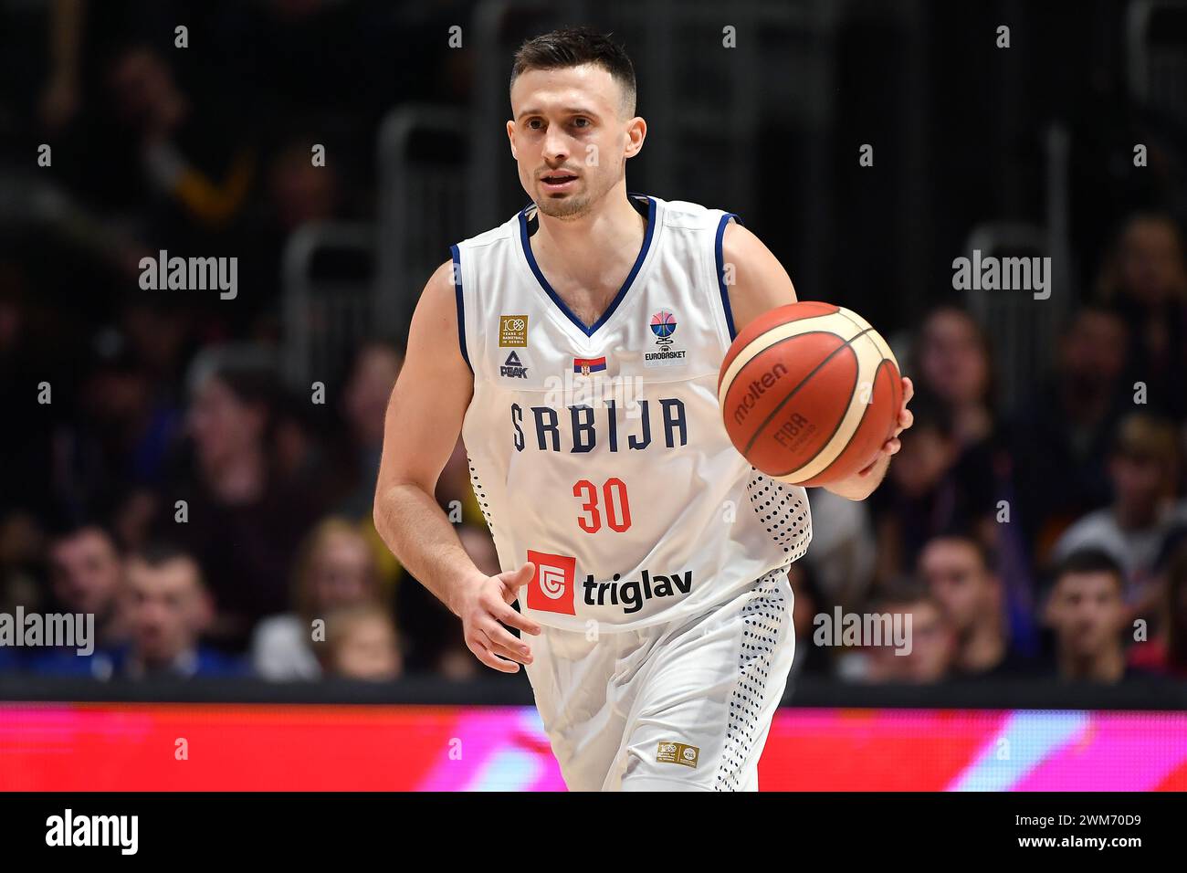 Belgrade, Serbia, 23 February, 2023. Aleksa Avramovic of Serbia in ...