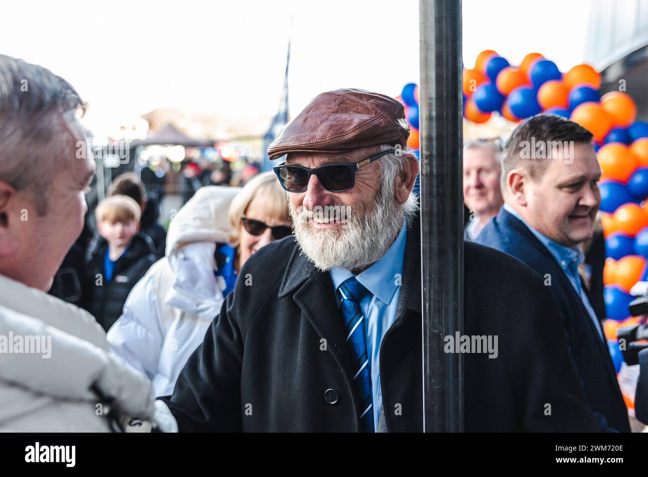 Oldham on Saturday 24th February 2024. Oldham Athletic Chairman Frank ...
